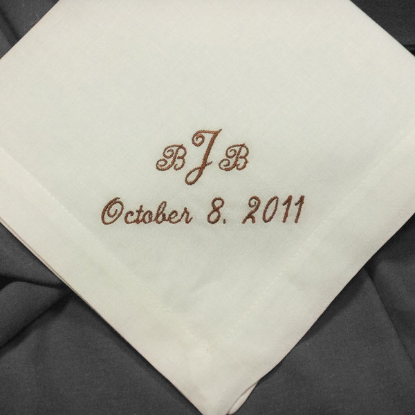 Pocket Handkerchief Linen Monogrammed For Men Hml400 on Luulla
